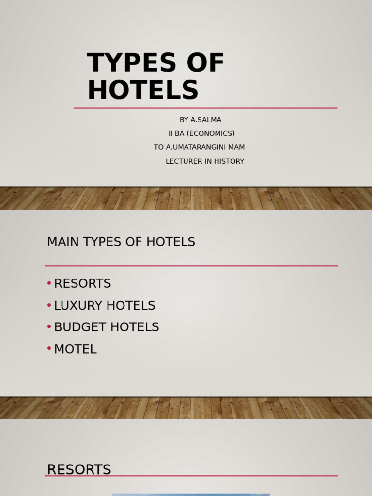 Types of Hotels Overview | PDF