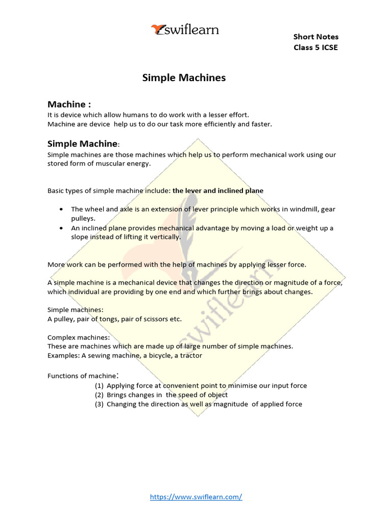 Simple-Machines | PDF | Machines | Lever