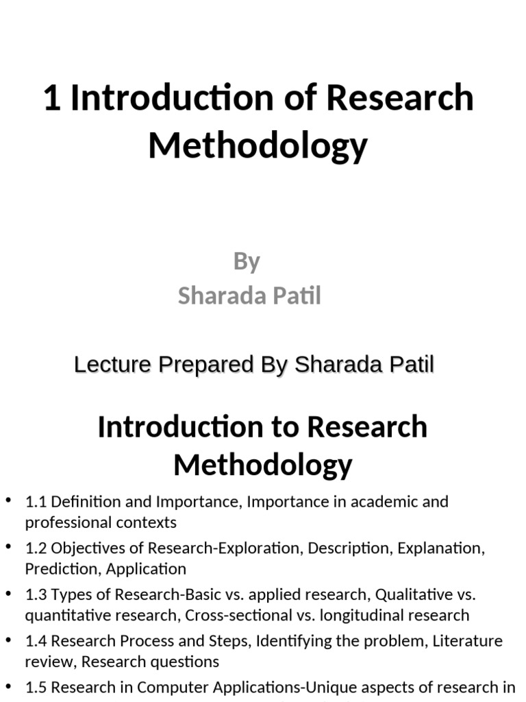 Introduction To Research Methodology | PDF | Methodology | Scientific Method