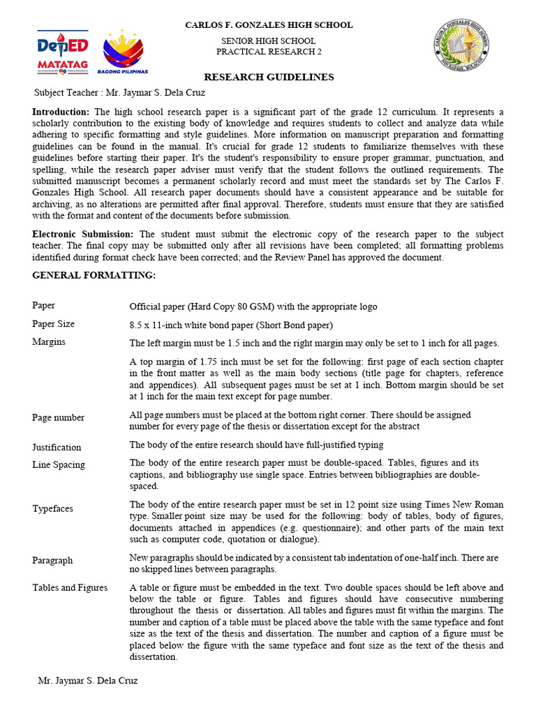 Final Guidelines With Template | PDF | Sampling (Statistics) | Methodology