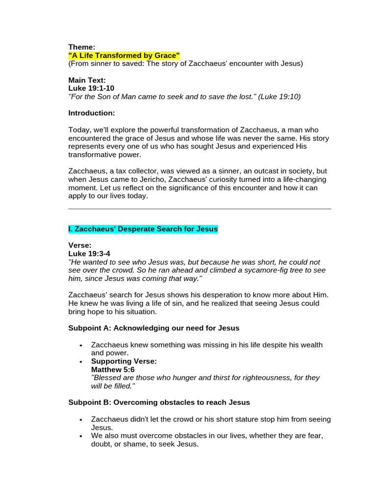 Preaching Guide | PDF | Jesus | Grace In Christianity