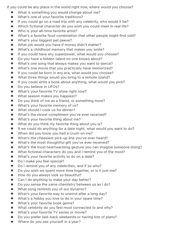If You Could Be Any Place in The World Right Now, Where Would You | PDF