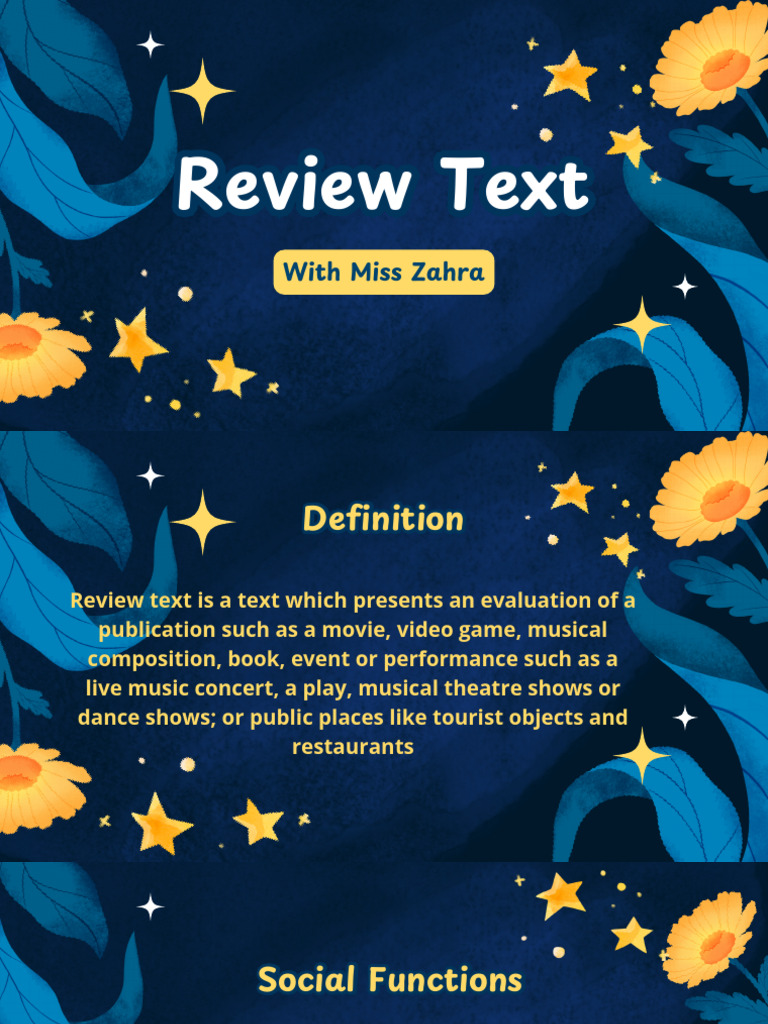 Understanding Review Text Structure | PDF