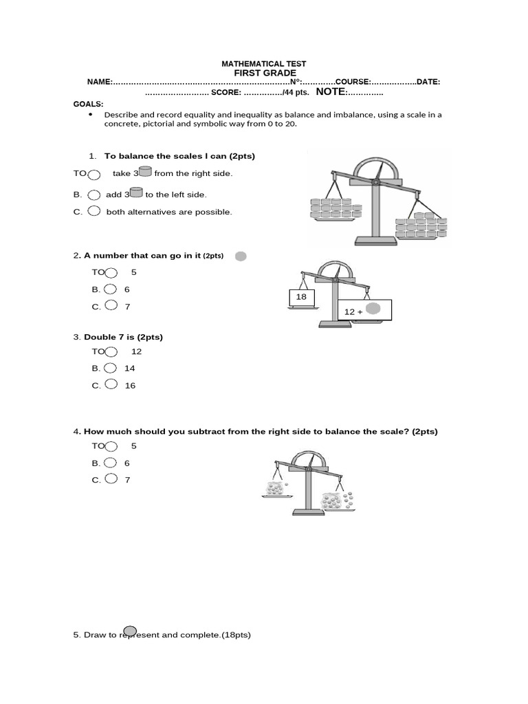 Test Equality Inequality Mathematics | PDF