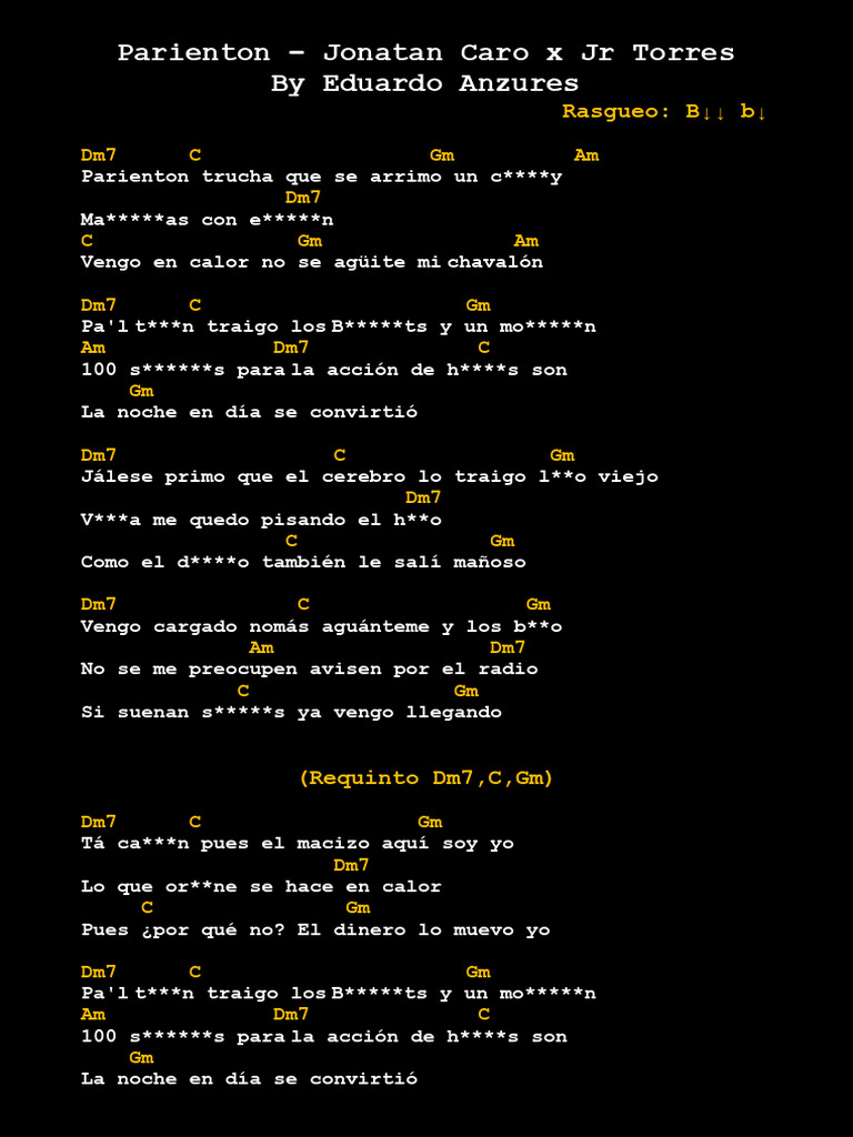 Parienton - Jonatan Caro X JR Torres | PDF