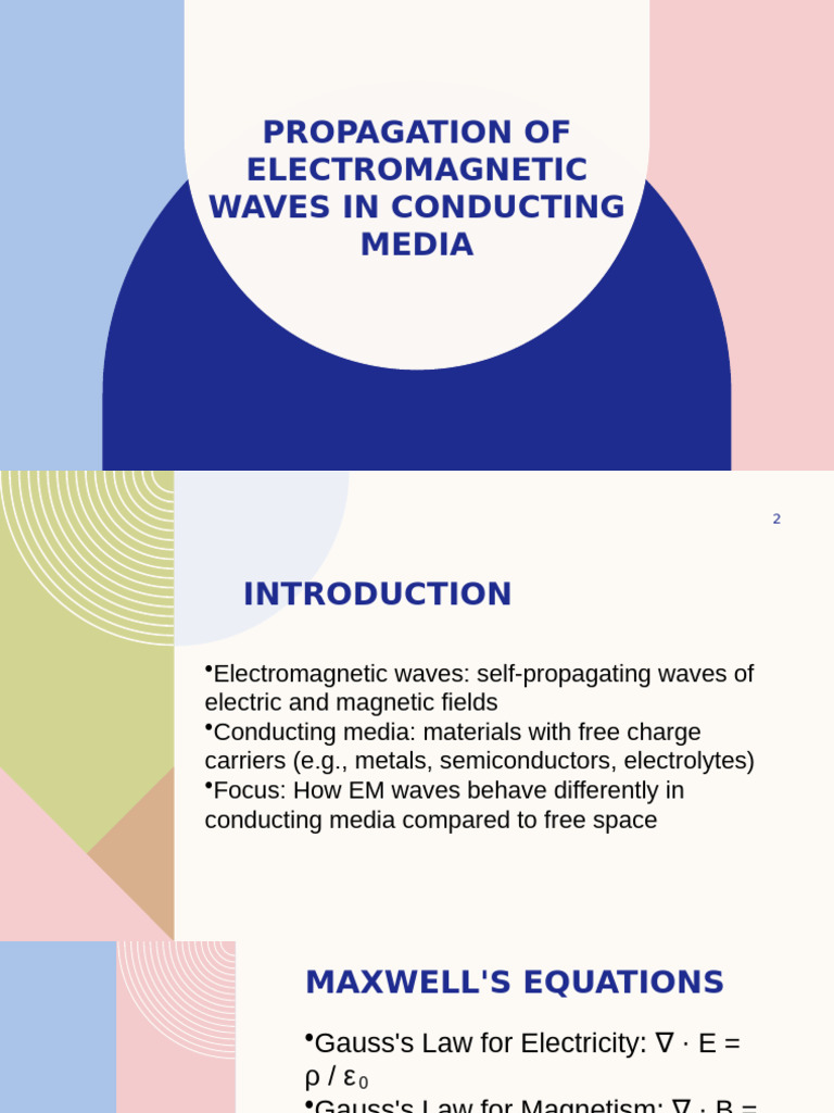 EM Wave Propagation in Conducting Media | PDF | Waves | Maxwell's Equations