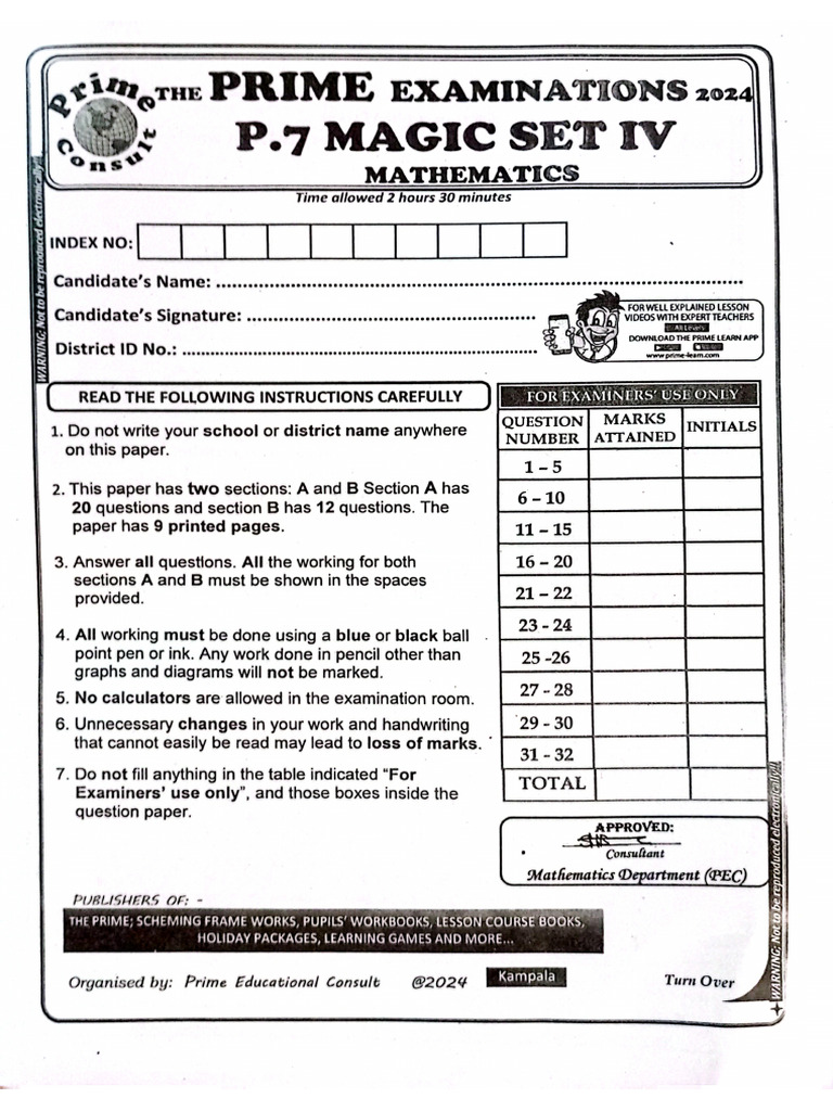 Prime MTC Set IV | PDF