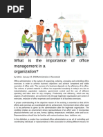 Module 1 Introduction To Administrative and Office Management 1 | PDF ...