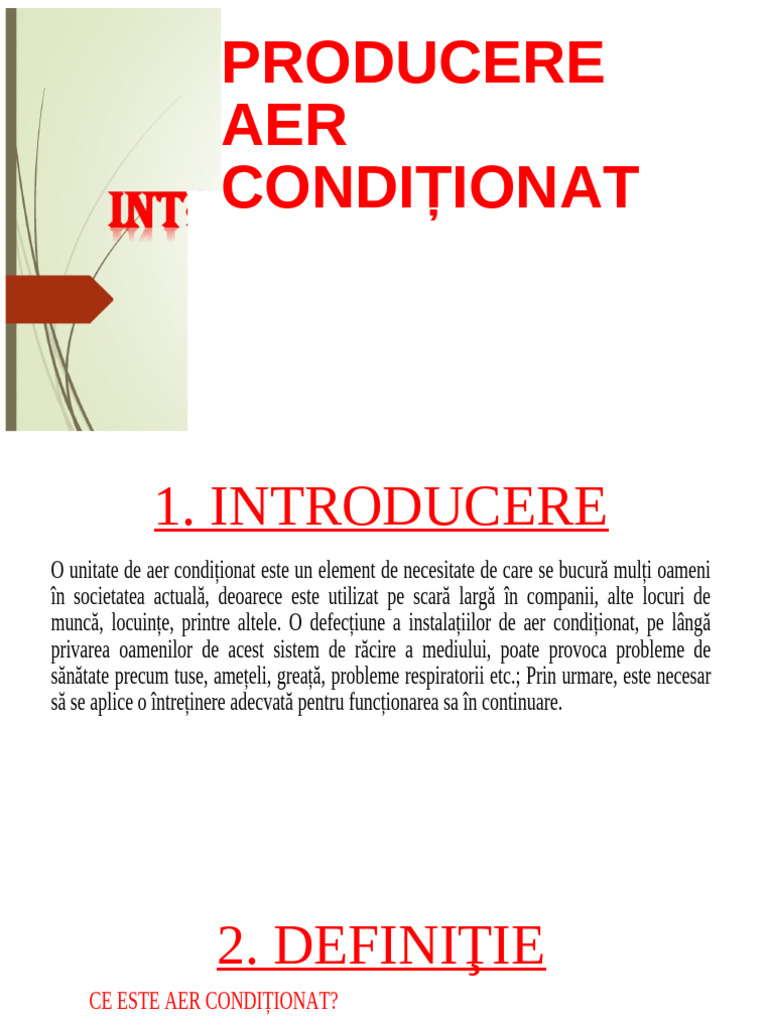 Introducere În Aerul Condiționat | PDF