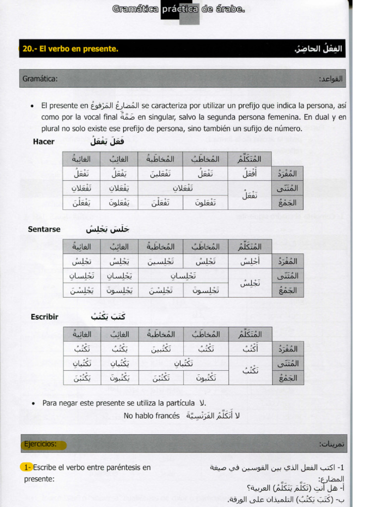 4.2A2 - El Presente de Indicativo - GP | PDF