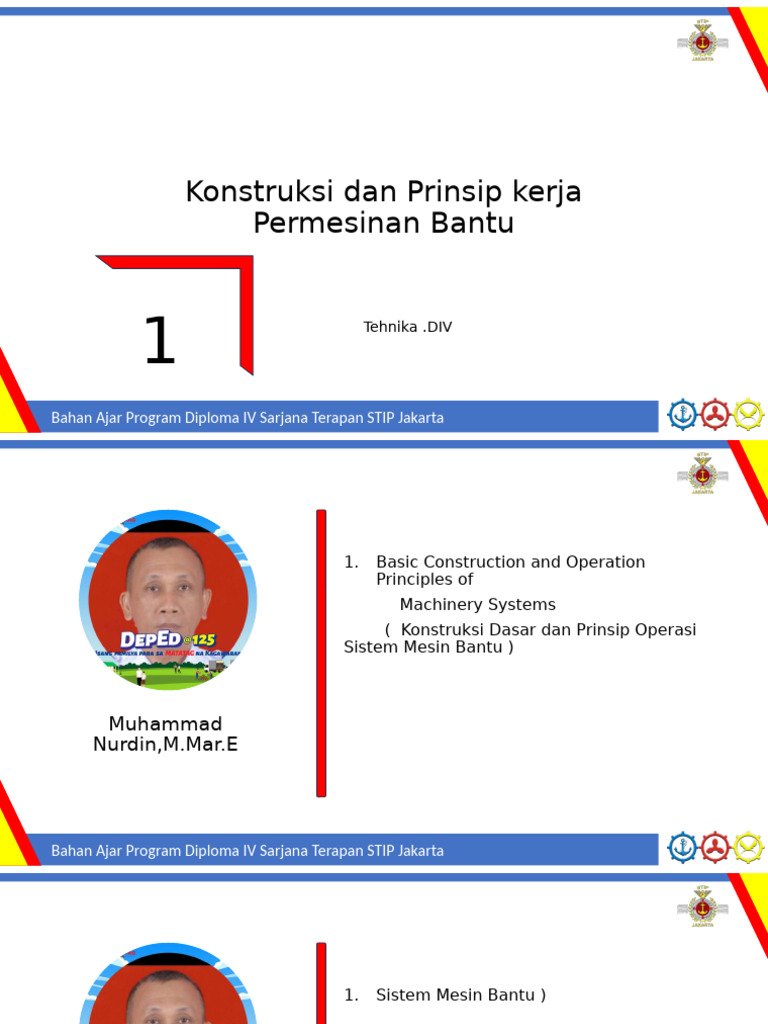 I - Draft Template Konstruksi & Prinsip Kerja Permesinan Bantu S VII T | PDF