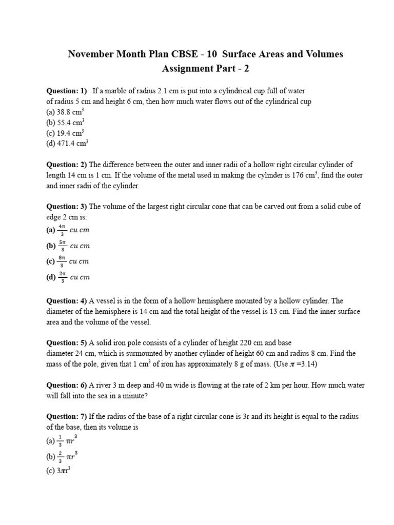 CH 12 Surface Area and Volume 2 | PDF | Sphere | Area