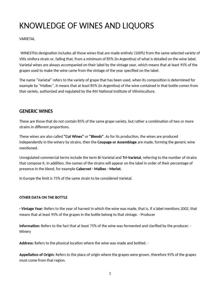 Knowledge of Wines and Spirits | PDF | Wine | Alcoholic Beverages