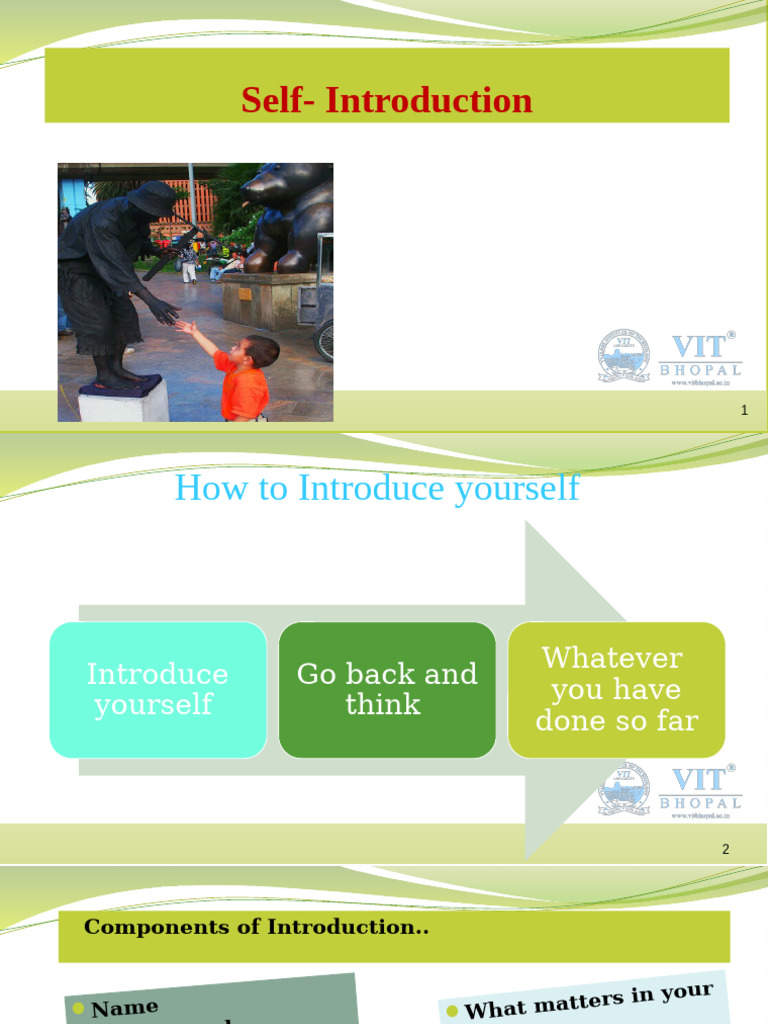 Self- Introduction | PDF