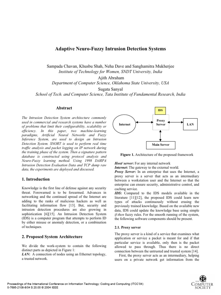 Adaptive Neuro-Fuzzy Intrusion Detection Systems | PDF | Computer Network | Denial Of Service Attack