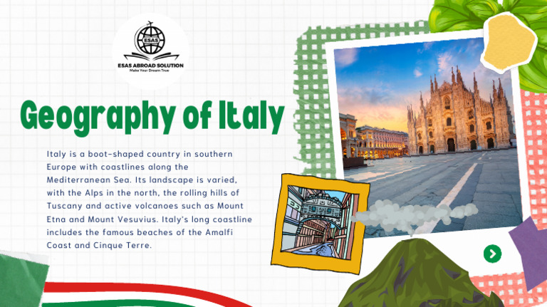 Italy Introduction Presentation in Red and Green Informative Style | PDF