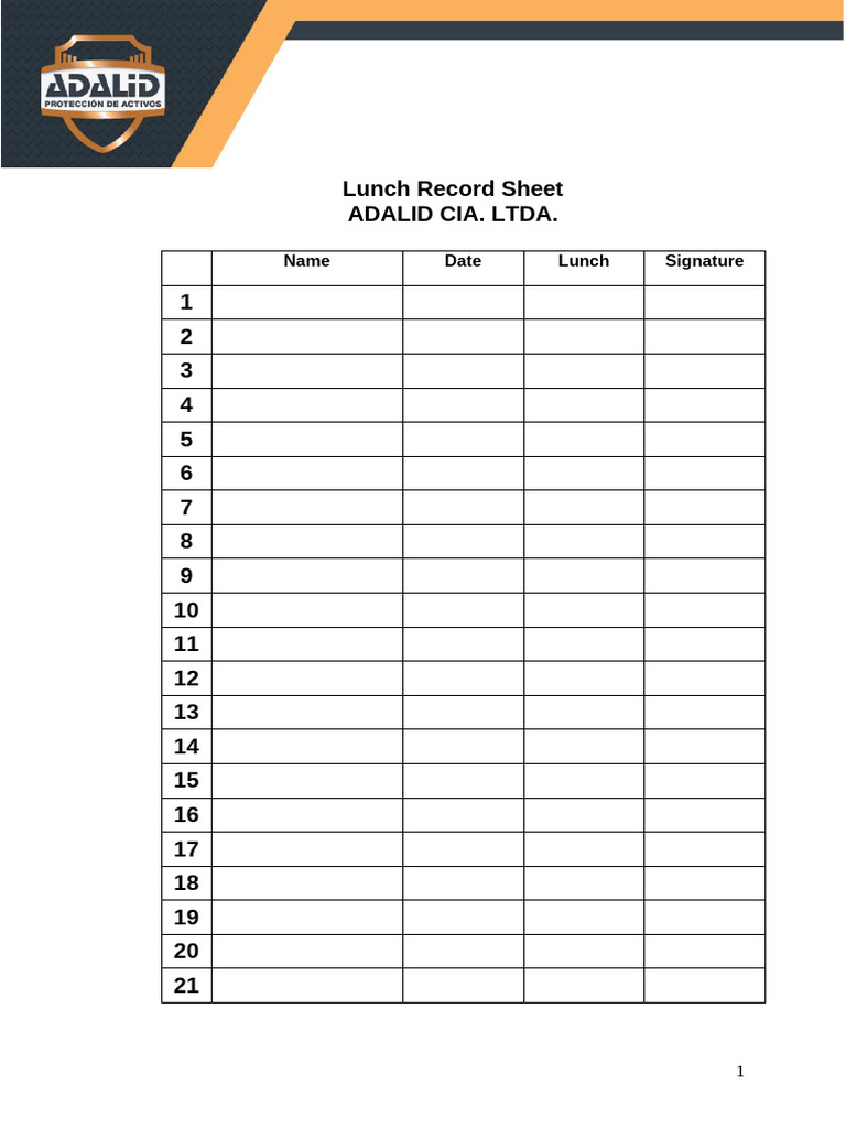 LUNCH REGISTRATION FORM | PDF