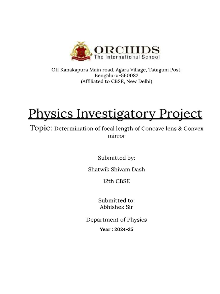 SSD Physics Project | PDF