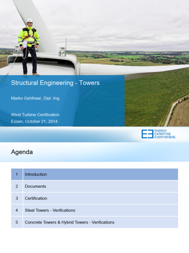 Tuv-rheinland-supporting Structures of the Towers of Wind Turbines Tuv | PDF | Fracture ...