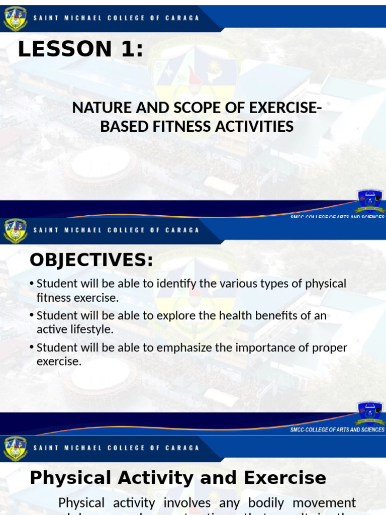 Lesson 1:: Nature and Scope of Exercise-Based Fitness Activities | PDF ...