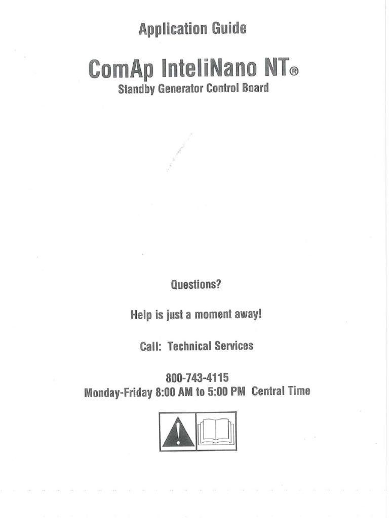Briggs Stratton GE Standby Generator ComAp InteliNano NT Controller | PDF