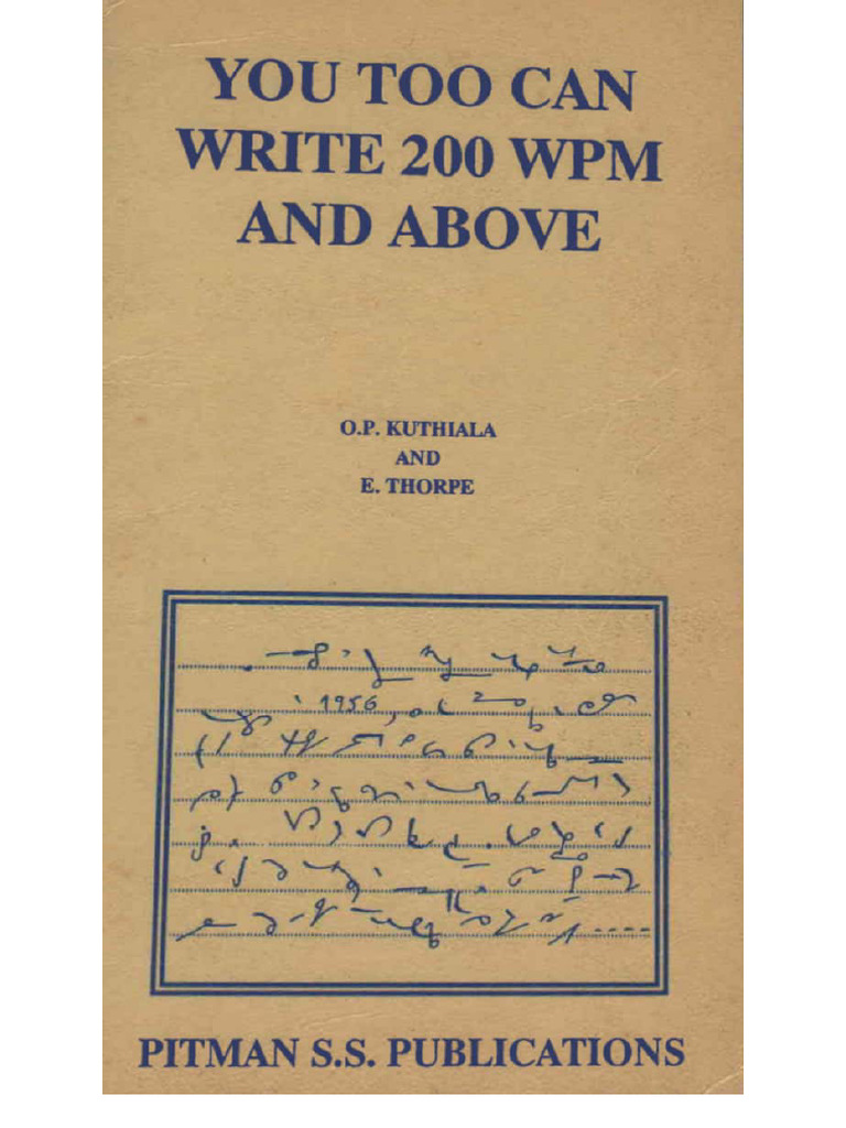 Achieving 200 WPM in Shorthand | PDF
