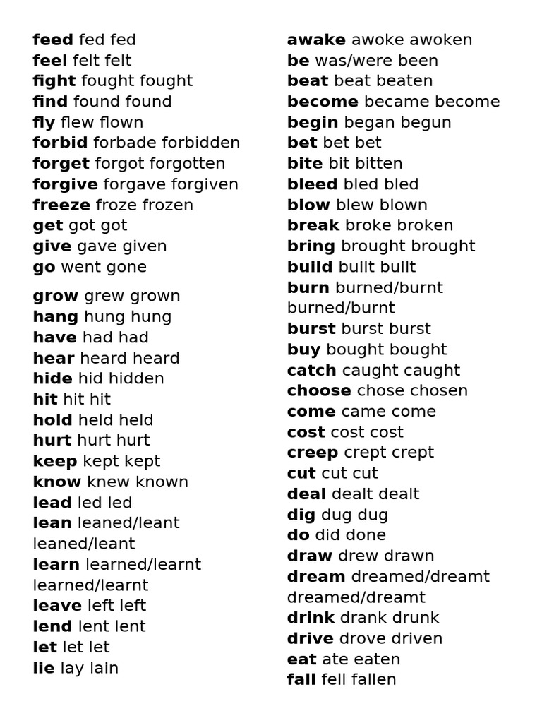Verbs Pdf
