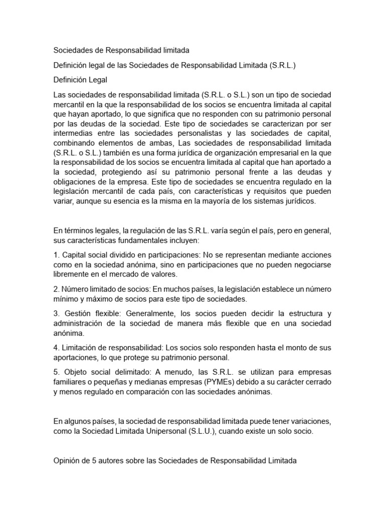 Borra Dor | PDF | Sociedad de responsabilidad limitada | Negocios económicos