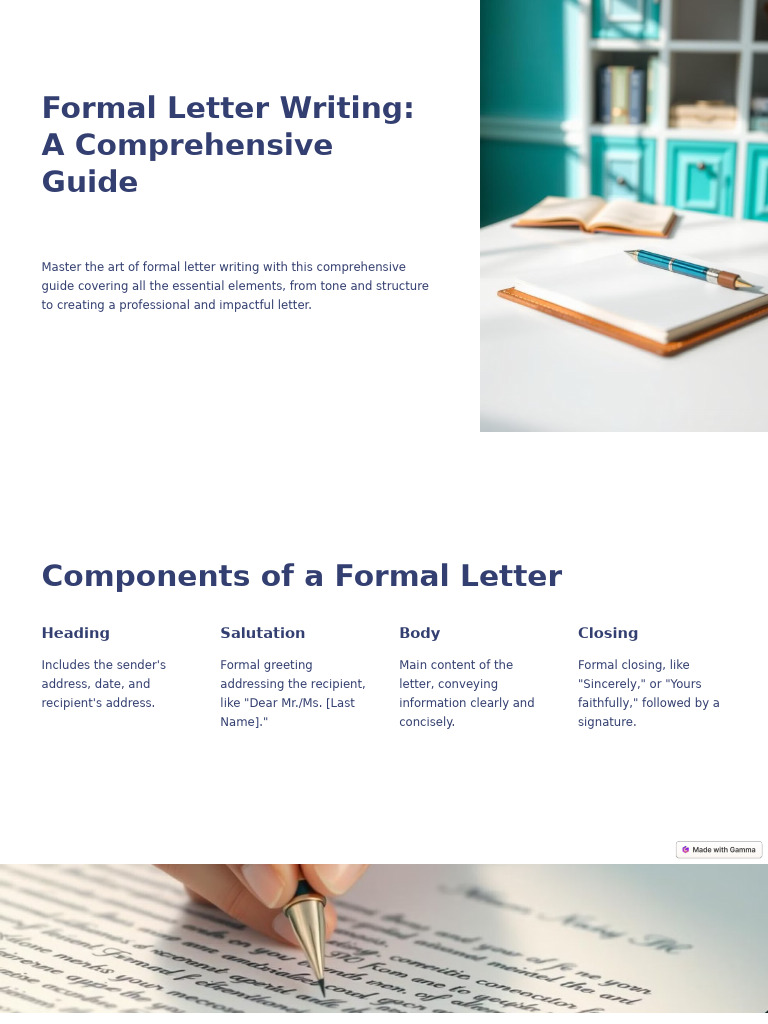 Formal Letter Writing A Comprehensive Guide | PDF