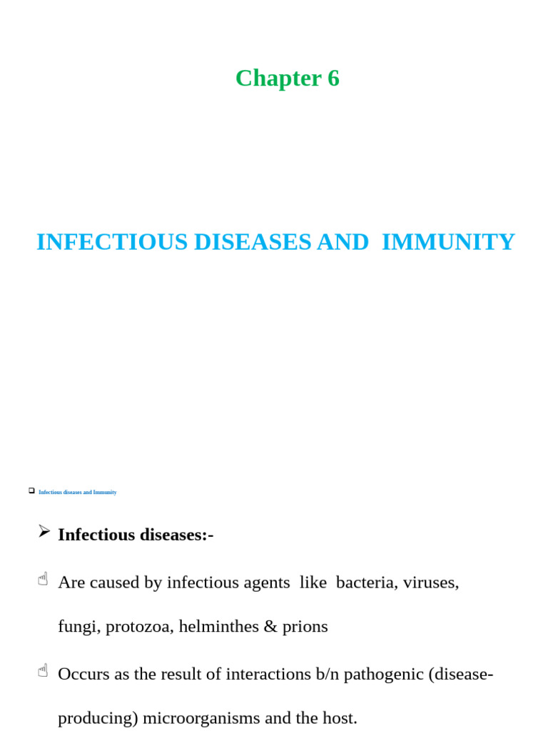 Infectious Diseases and Immune Response | PDF | Immune System | Innate ...