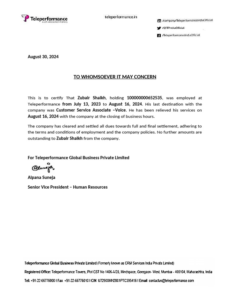 TO WHOMSOEVER IT MAY CONCERN | PDF