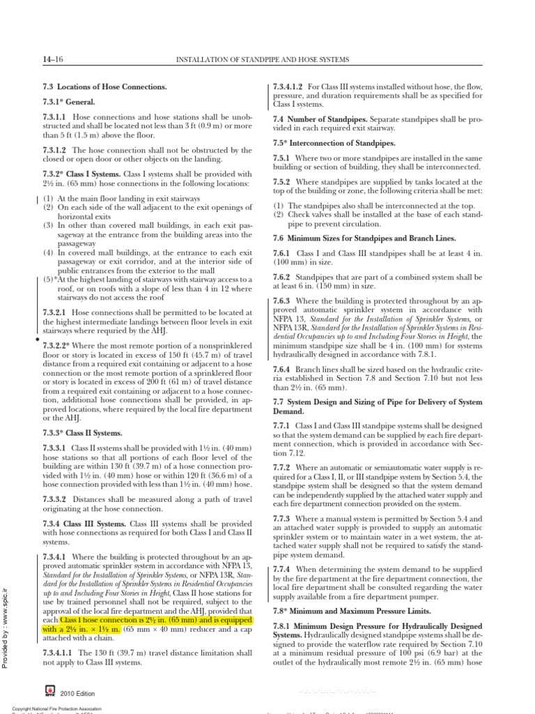 FHS Pipe Size Connection | PDF | Fire Sprinkler System | Building ...