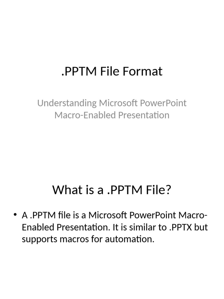 PowerPoint Macro File Guide | PDF