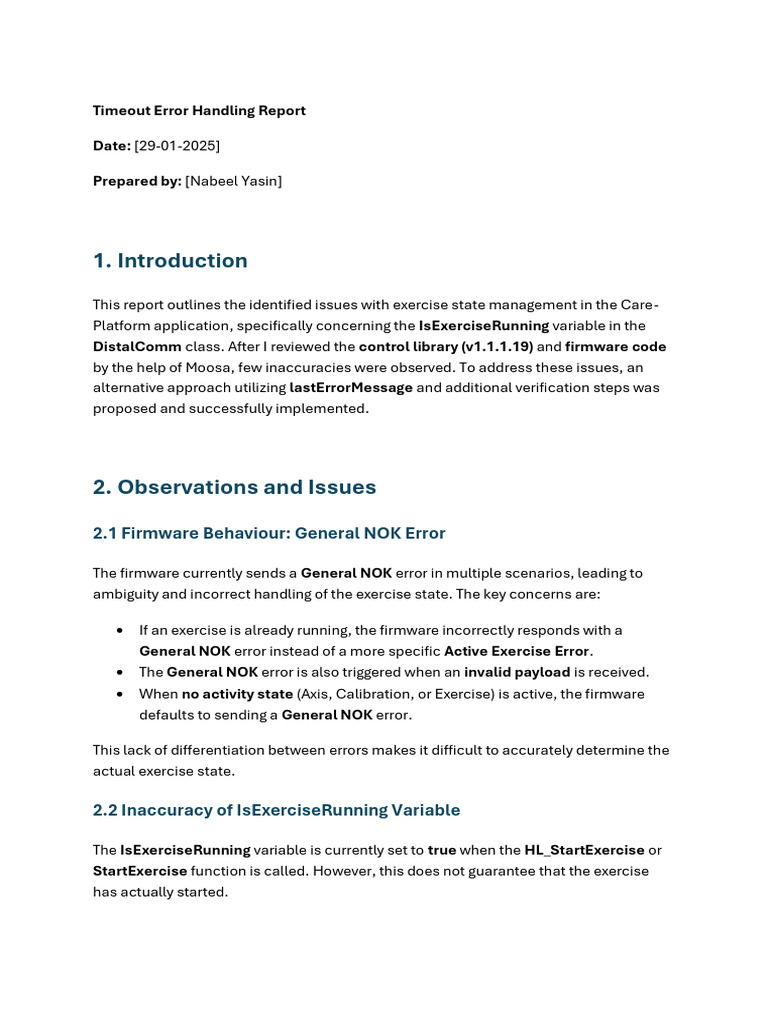 Timeout Error Handling Report Pdf Accuracy And Precision Computing