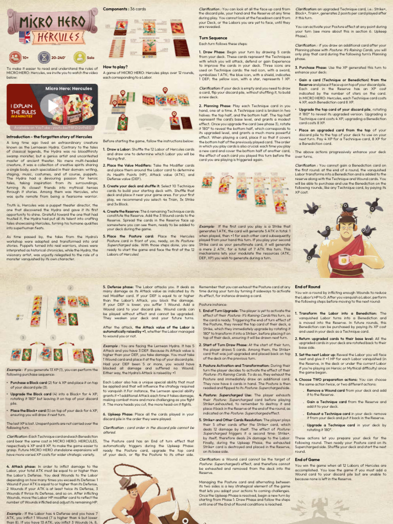 "MICRO HERO: Hercules Game Guide" | PDF