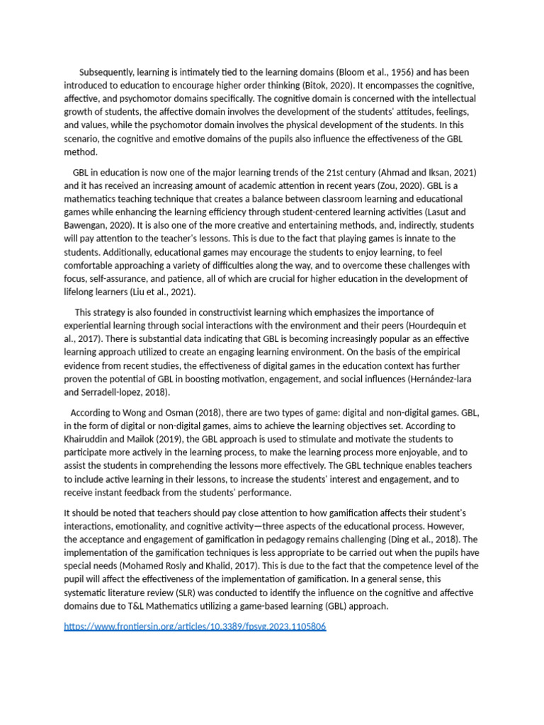 RRL | PDF | Learning | Affect (Psychology)