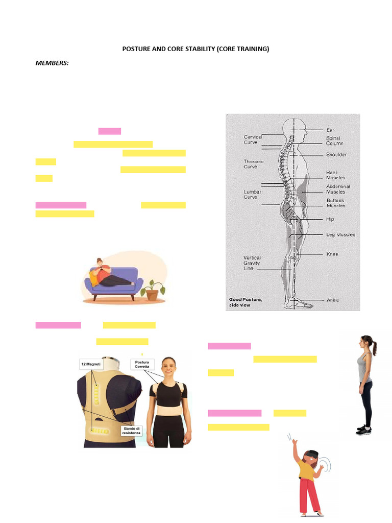 Posture and Core Stability Core Training | PDF | Physical Fitness | Musculoskeletal System