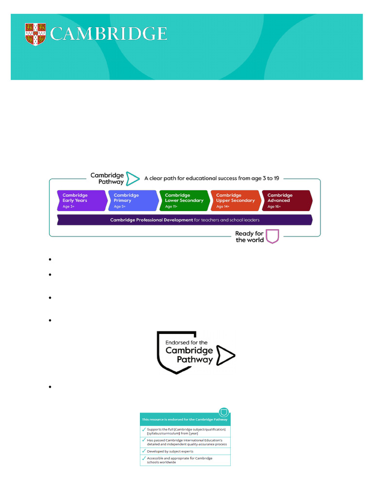 706818-resources-endorsed-for-the-cambridge-pathway | PDF | Curriculum ...