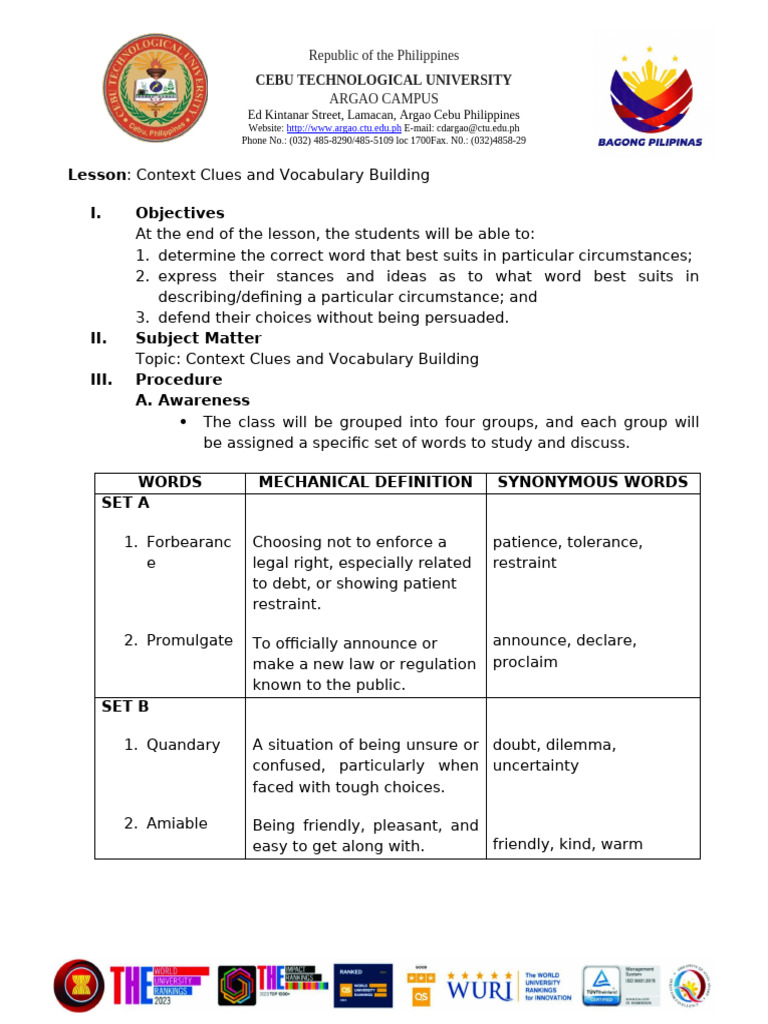 Vocabulary Building Workshop | PDF | Cognitive Science | Cognition