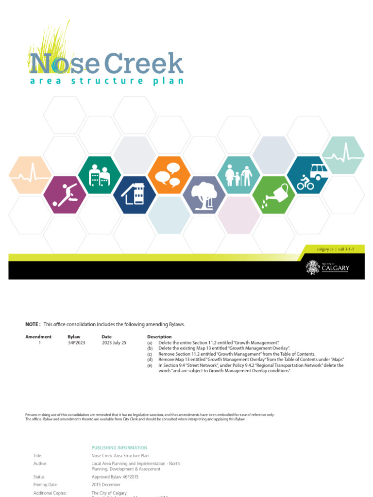 Nose Creek Area Structure Plan Overview | PDF | Earth Sciences