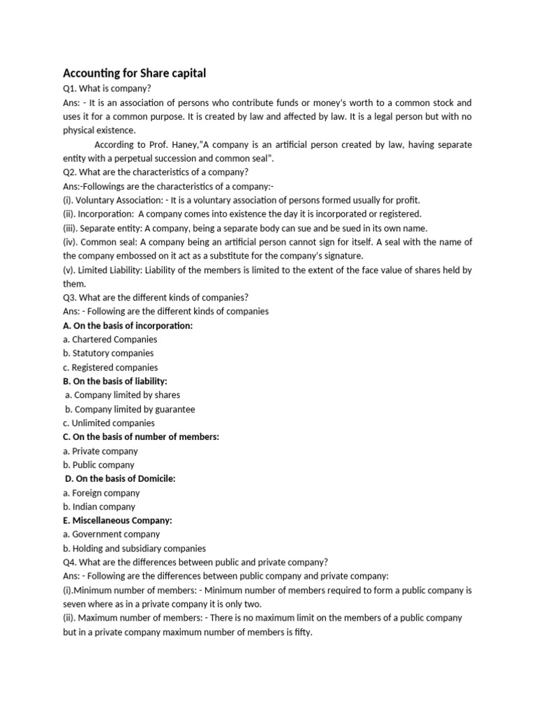 PART B UNIT I, II | PDF | Preferred Stock | Debenture