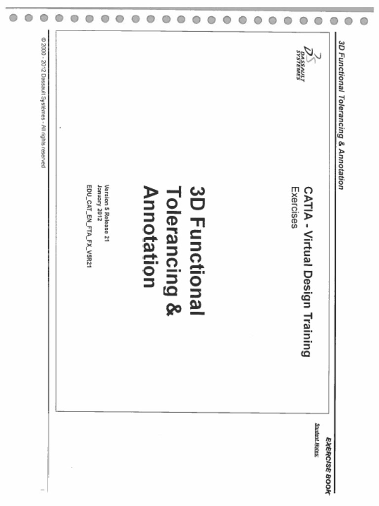 Tolerancing Catia Excercices | PDF