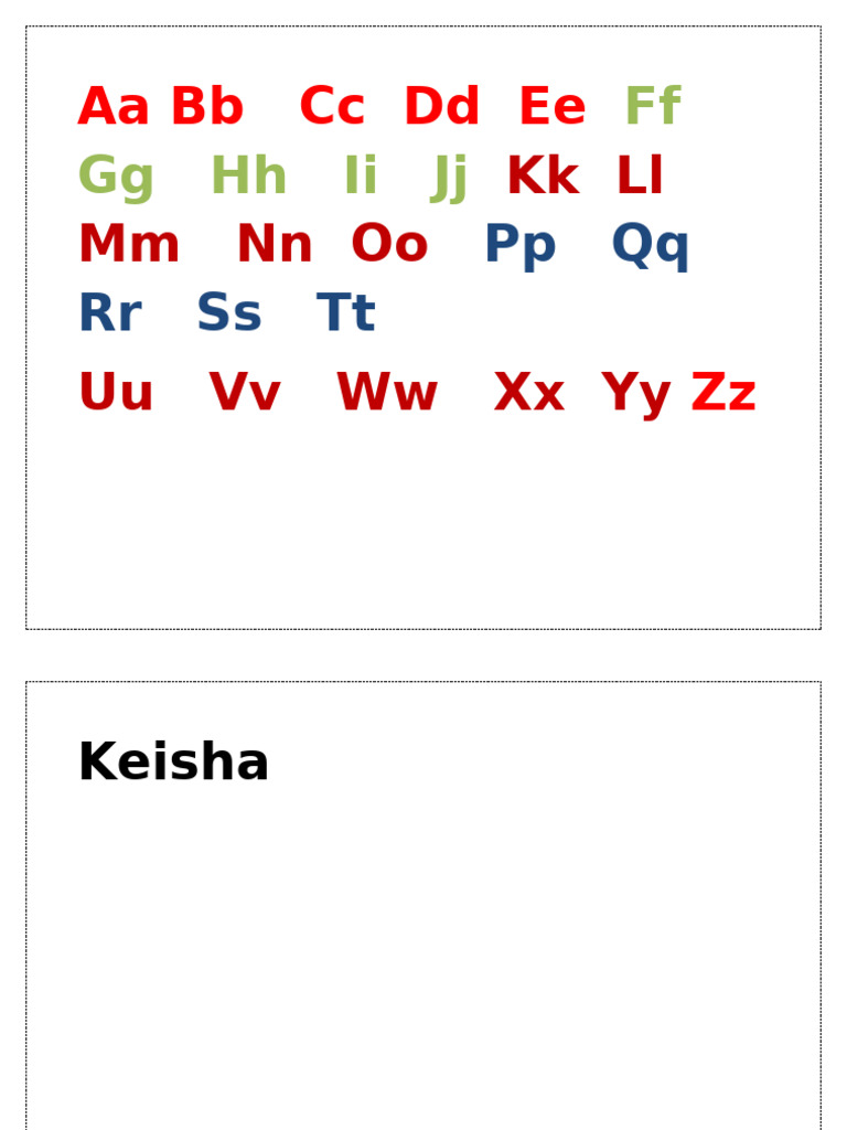 Alphebet[1] for ECD and Grade One | PDF