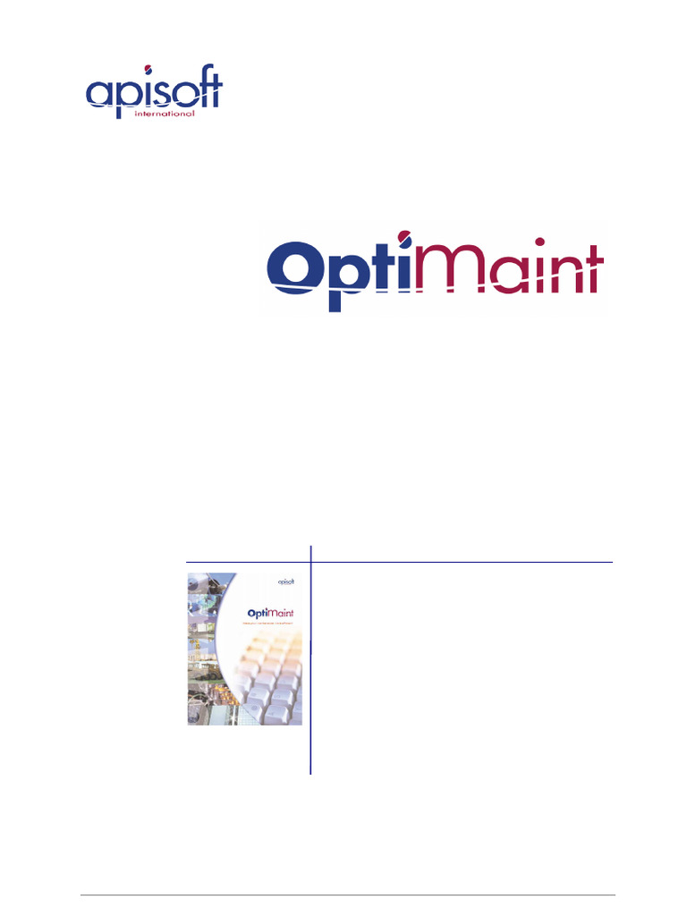 CMMS OptiMaint - User guide | PDF | Menu (Computing) | Icon (Computing)
