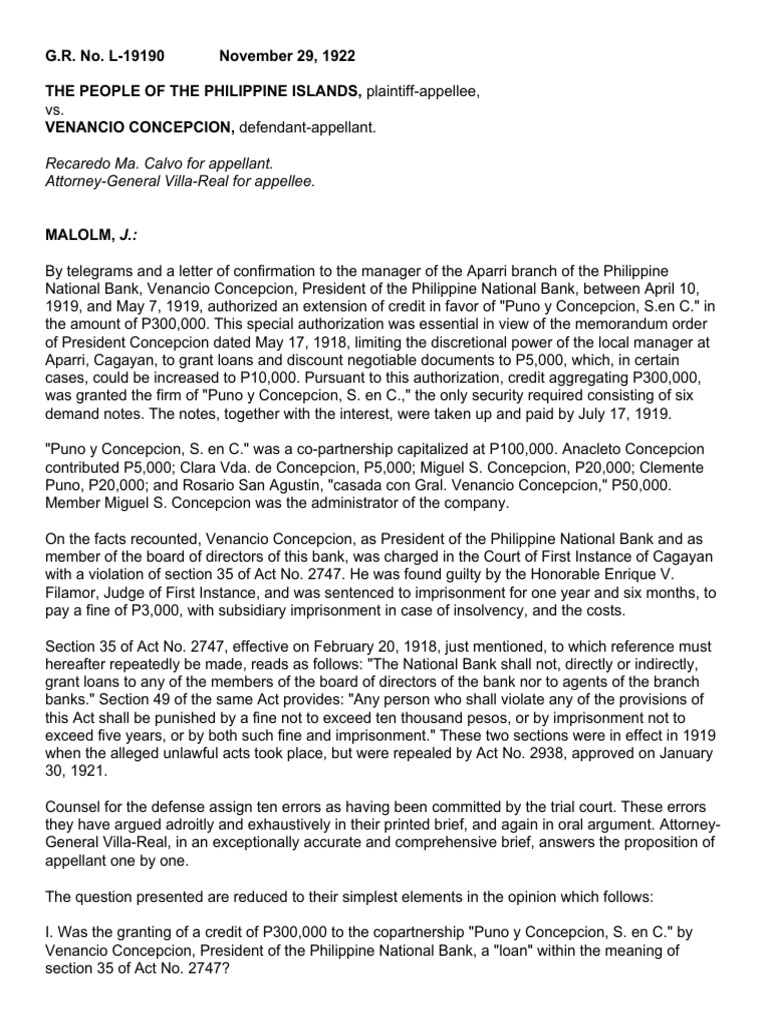 People v. Concepcion, 44 Phil. 126 | PDF | Loans | Fine (Penalty)