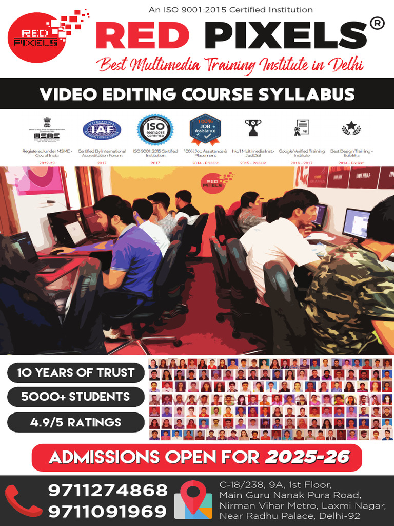 Video Editing Course-RED PIXELS-Delhi | PDF | Adobe Photoshop | Video