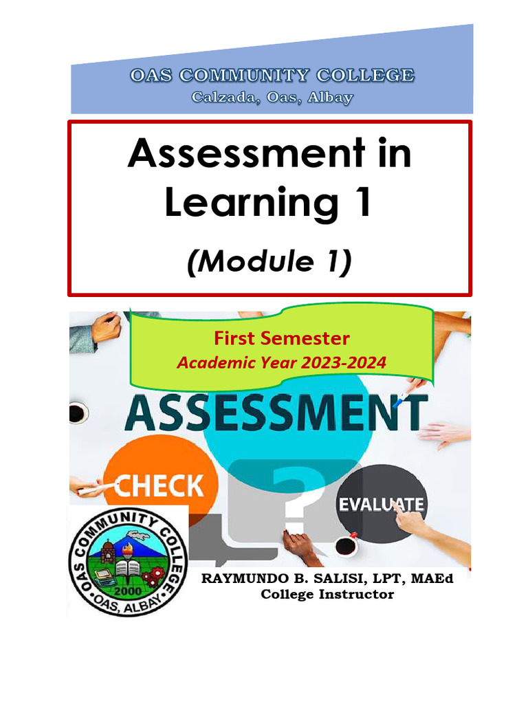 ASSESSMENT_MODULE_1-1 | PDF | Educational Assessment | Knowledge