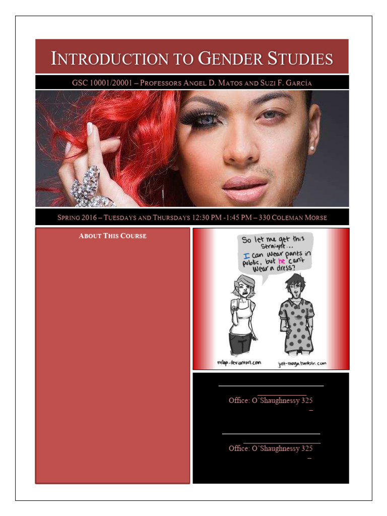 Course Syllabus Introduction To Gender S | PDF | Gender | Gender Studies