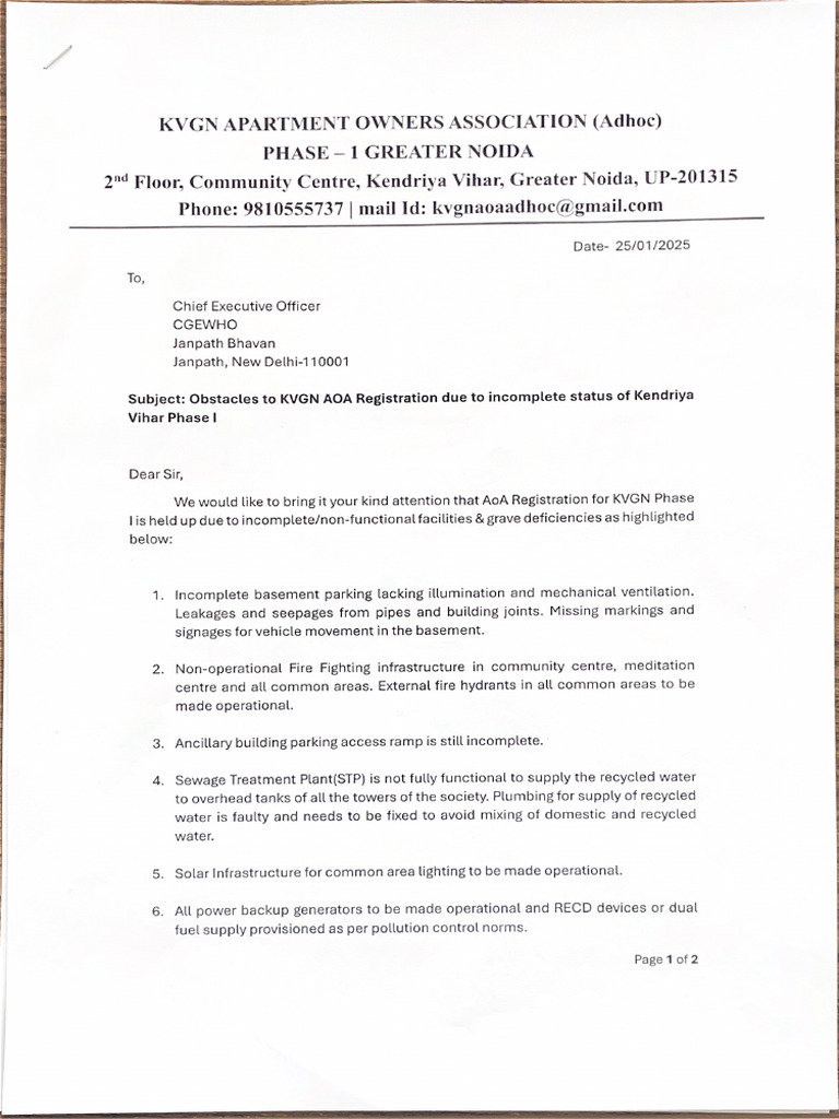 AoA Registration | PDF