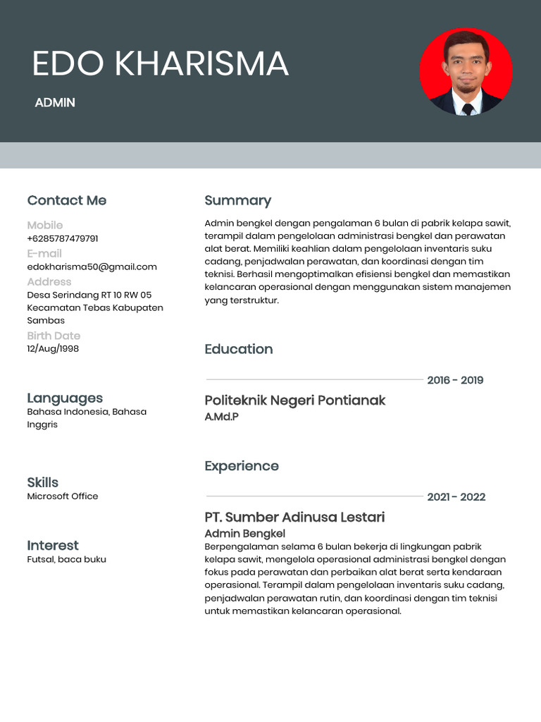 CV Edo Kharisma | PDF